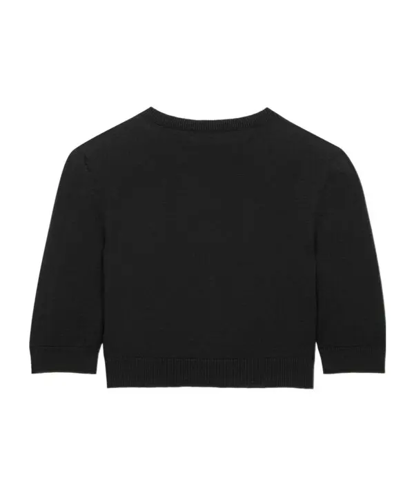 Saint Laurent Cropped Wool Cardigan