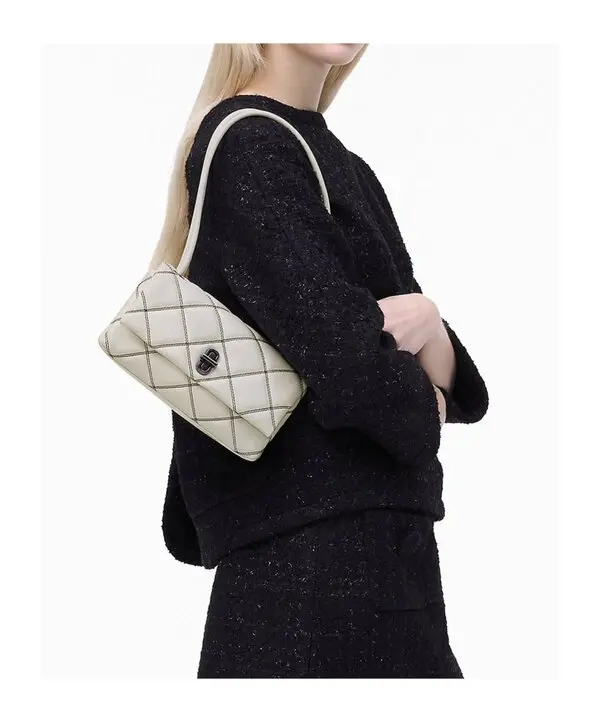 Marc Jacobs Mini Dual Quilted Shoulder Bag - White