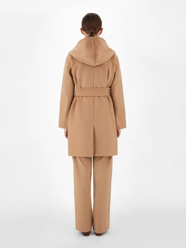 Max Mara Rialto Belted Hooded Coat - Brown