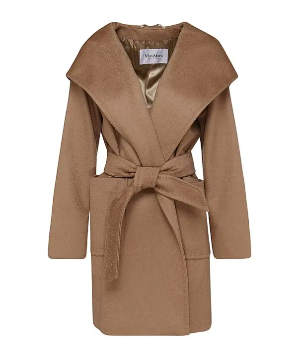Max Mara Belted Long-sleeved Coat - Camel