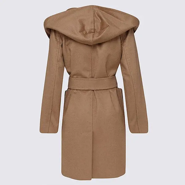Max Mara Belted Long-sleeved Coat - Camel
