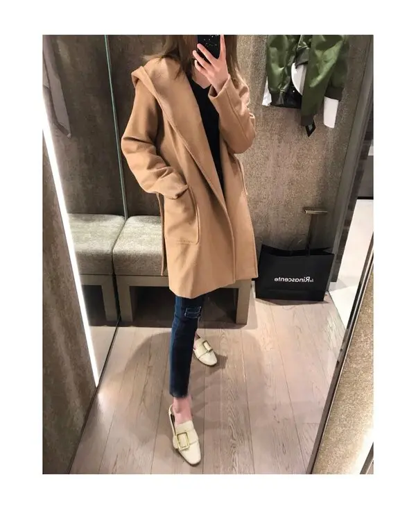Max Mara Belted Long-sleeved Coat - Camel