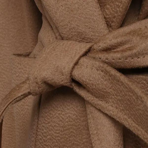 Max Mara Belted Long-sleeved Coat - Camel