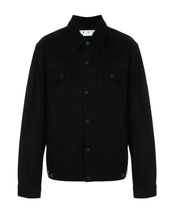 Off-White X Neen Embroidered Denim Jacket - Black