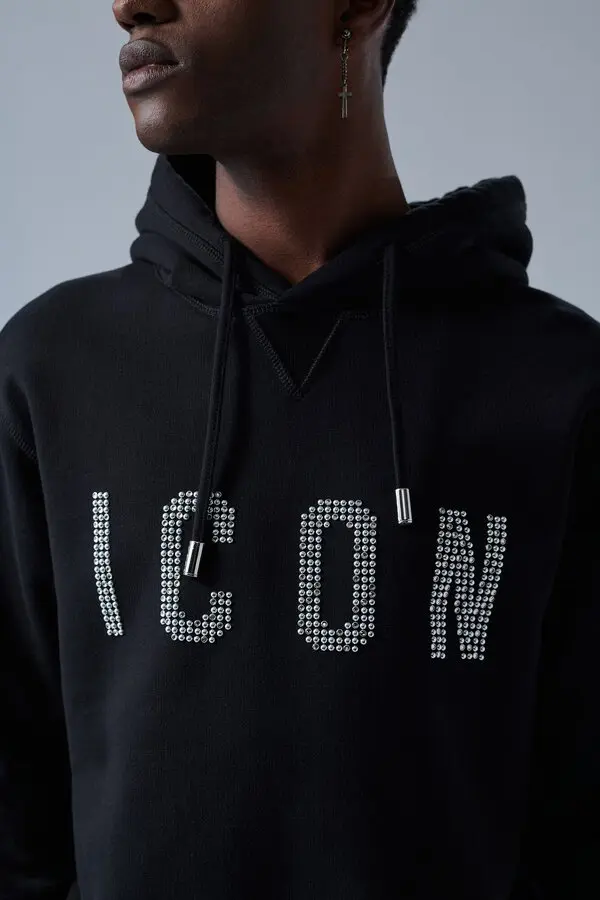 Dsquared2 Icon Embellished Drawstring Hoodie