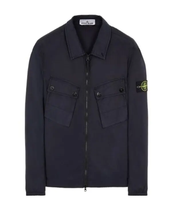 Stone Island Compass Patch Zip-up Shirt Jacket