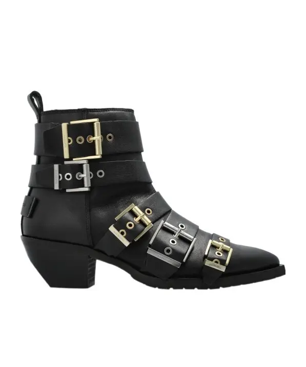 ALLSAINTS Triple Buckle Ankle Boots
