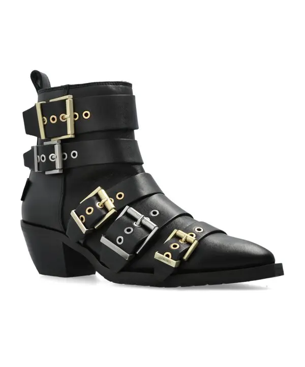 ALLSAINTS Triple Buckle Ankle Boots