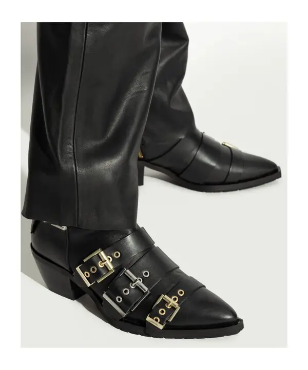 ALLSAINTS Triple Buckle Ankle Boots