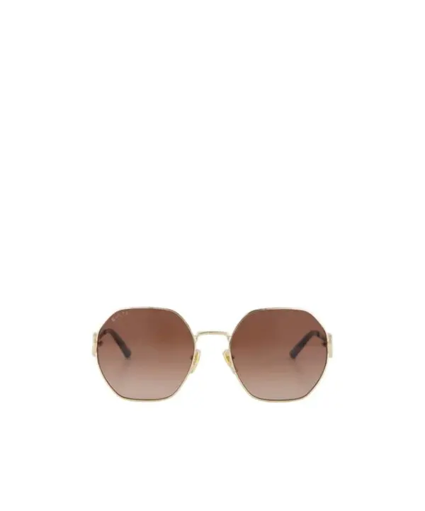 Gucci Oval Frame Sunglasses - Brown