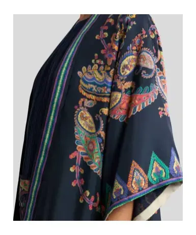 Etro Pattern-printed Open-front Kimono Jacket - Black