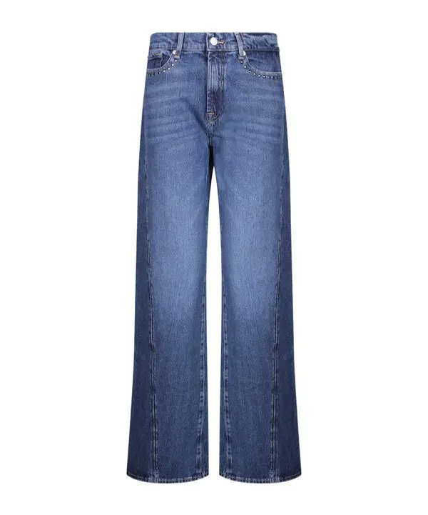 7 For All Mankind Wide-leg Embellished Jeans