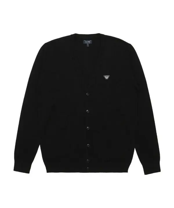 Emporio Armani V-neck Knitted Cardigan - Black
