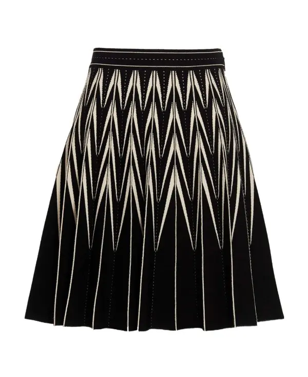 Alexander McQueen Pleated Mini Skirt With Zig-zag Weave