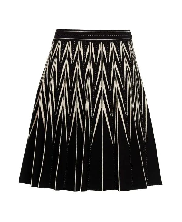 Alexander McQueen Pleated Mini Skirt With Zig-zag Weave