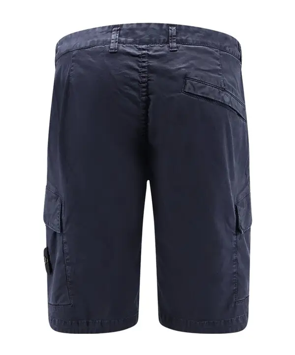 Stone Island Regular Fit Cargo Bermuda Shorts - Blue