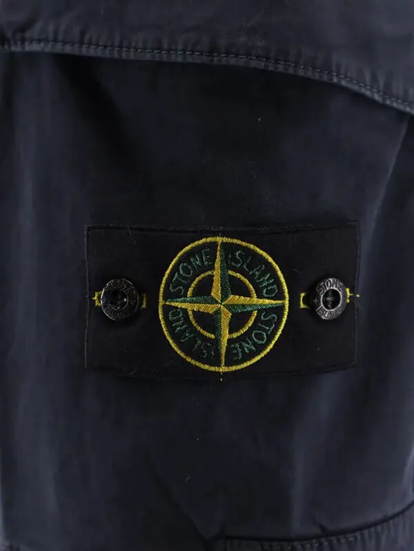 Stone Island Regular Fit Cargo Bermuda Shorts - Blue
