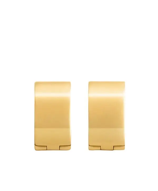 TOTEME Signature Embossed Hoop Earrings - Yellow