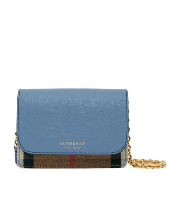 Burberry Logo Strap Satchel - Blue