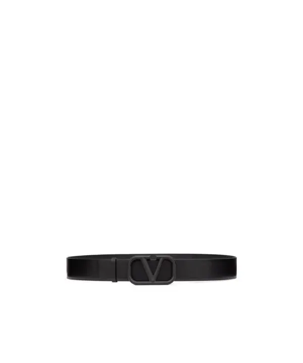 Valentino Garavani Buckle Belt With Vlogo Signature - Black