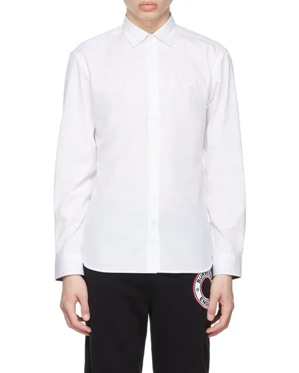 Burberry Haymarket Check-detail Stretch-cotton Shirt