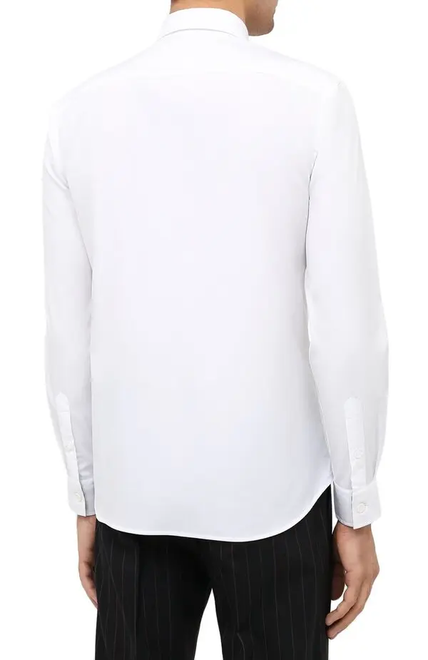 Burberry Haymarket Check-detail Stretch-cotton Shirt