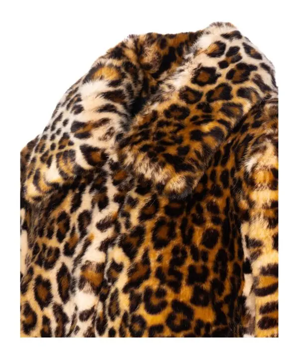 Liu Jo Leopard Print Faux Fur Coat