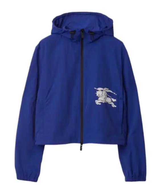 Burberry Long Sleeve Hooded Casual Jacket With Logo Detail