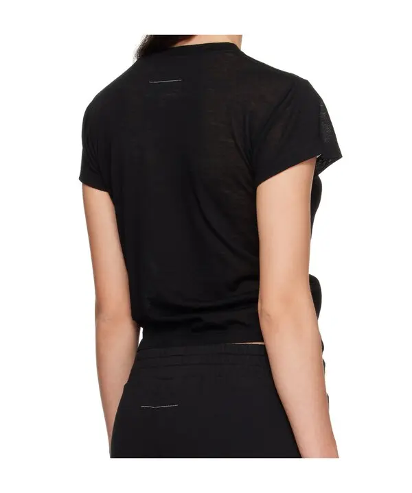 MAISON MARGIELA Rib-knit Crewneck T-shirt