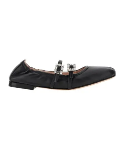 ROGER VIVIER Mary Jane Flats With Metal Embellishments