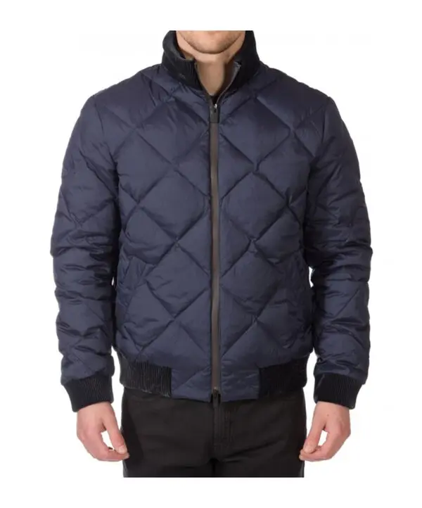 Emporio Armani Quilted High-neck Down Jacket - Black