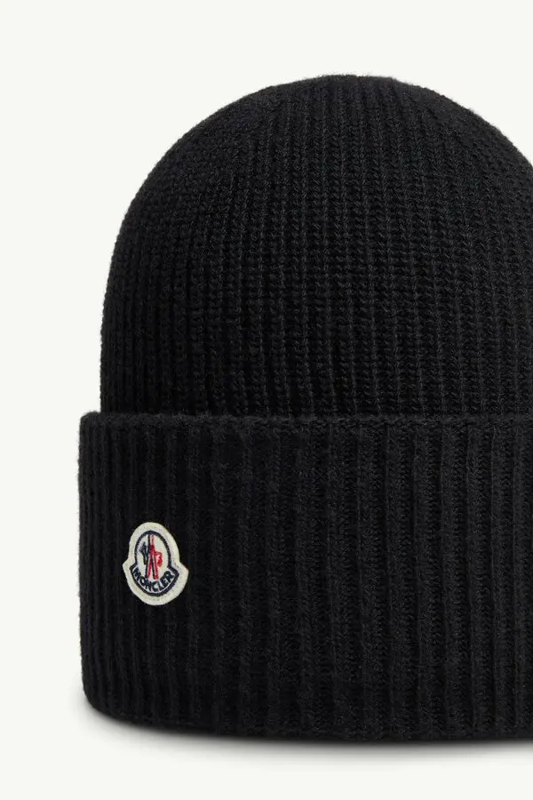 Moncler Wool Beanie - Black