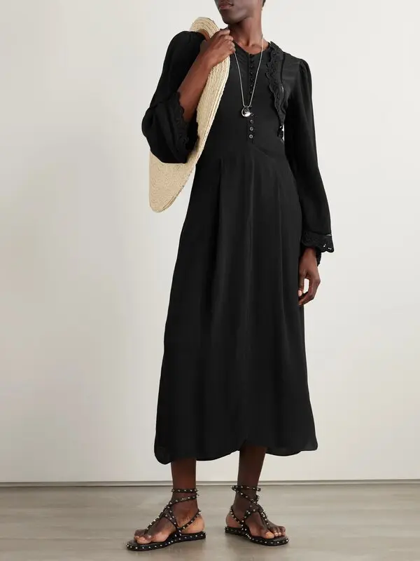 Isabel Marant Étoile Long Sleeve Embroidered Dress