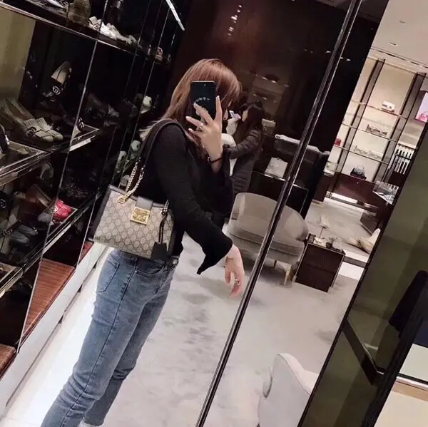 Gucci Padlock Small Gg Shoulder Bag - Black