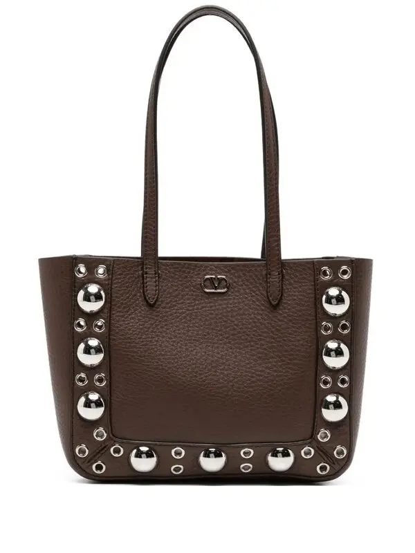 Valentino Garavani Vlogo Plaque Eyelet Detailed Shoulder Bag
