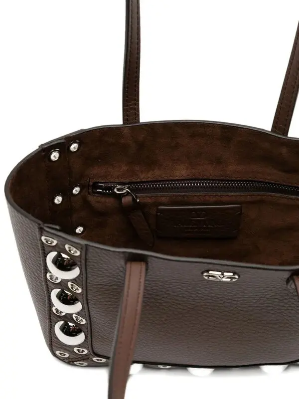Valentino Garavani Vlogo Plaque Eyelet Detailed Shoulder Bag