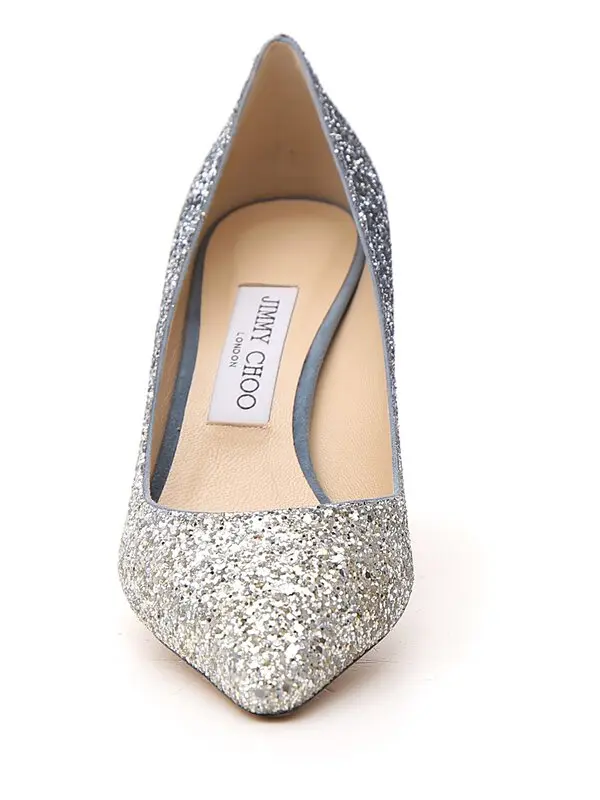 JIMMY CHOO Romy 60 Pointed Glitter Heels