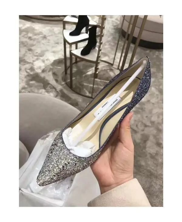 JIMMY CHOO Romy 60 Pointed Glitter Heels