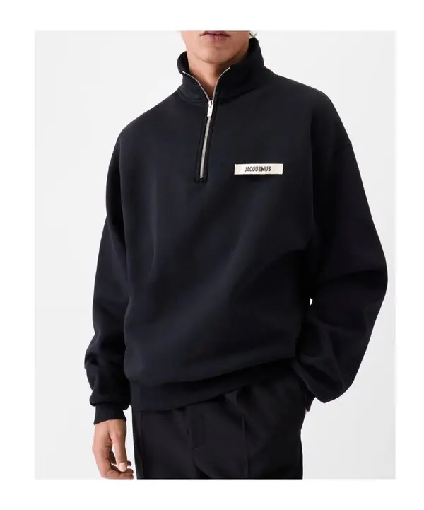 Jacquemus Le Camionneur Half-zip Sweatshirt - Black