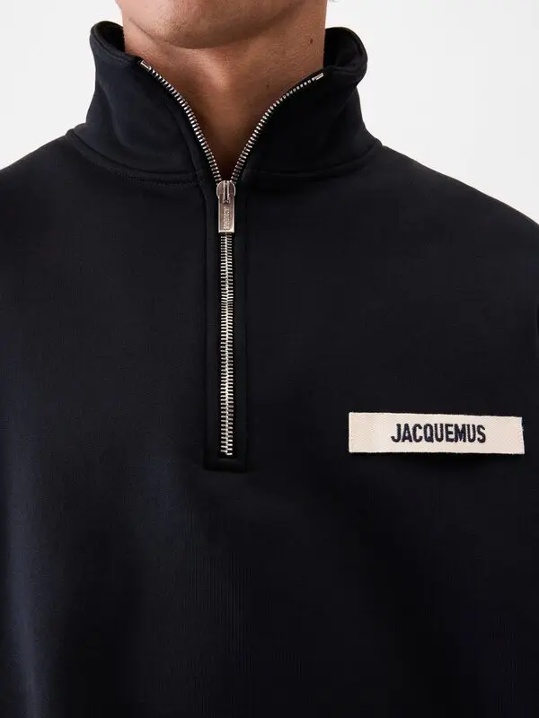 Jacquemus Le Camionneur Half-zip Sweatshirt - Black