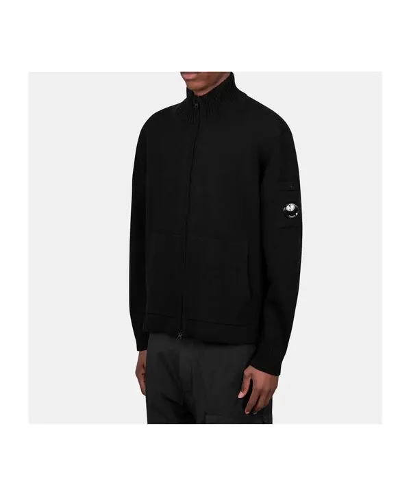 C.P. COMPANY Zippered Knitwear - Black
