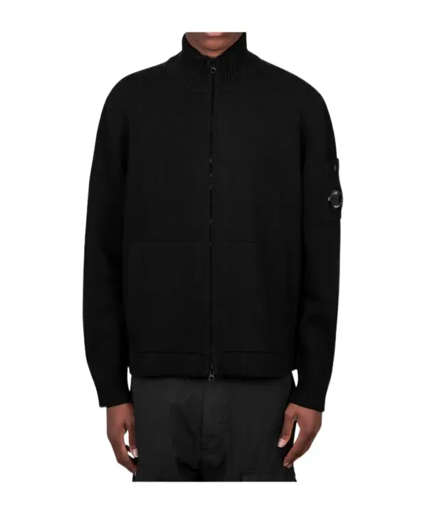 C.P. COMPANY Zippered Knitwear - Black