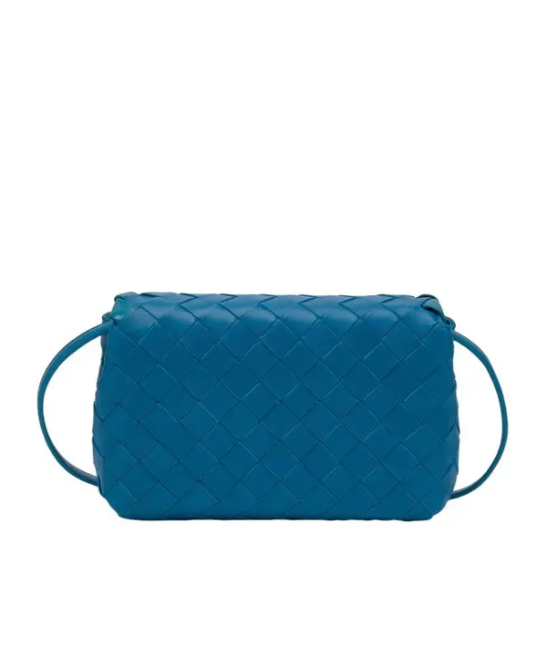 Bottega Veneta Mini Knitted Shoulder Bag - Blue