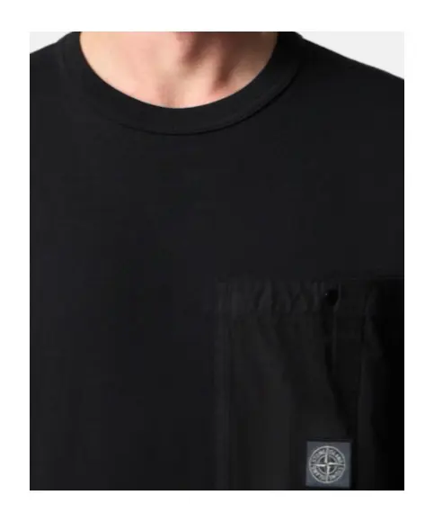 Stone Island Crewneck Pocket T-shirt - Black
