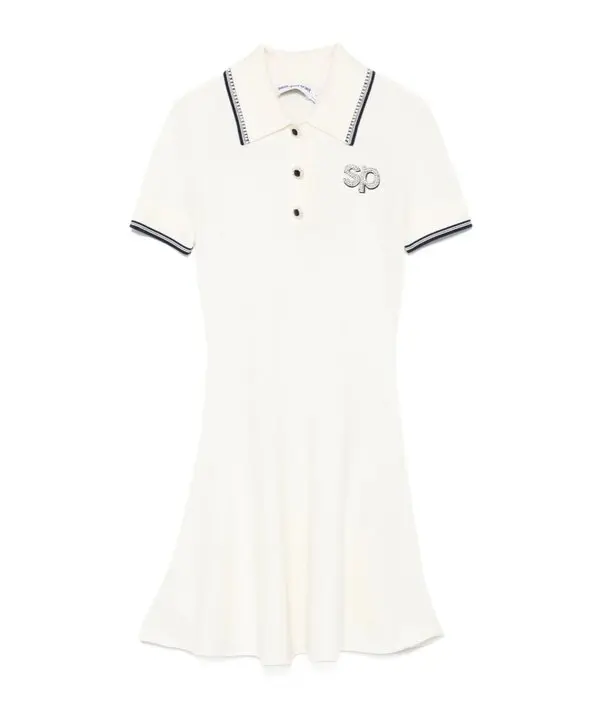 SELF-PORTRAIT Knit Sp Mini Dress - Cream