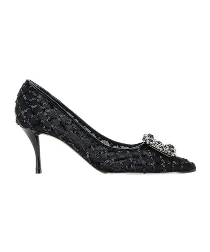 ROGER VIVIER Embellished Slip-on Pumps - Black