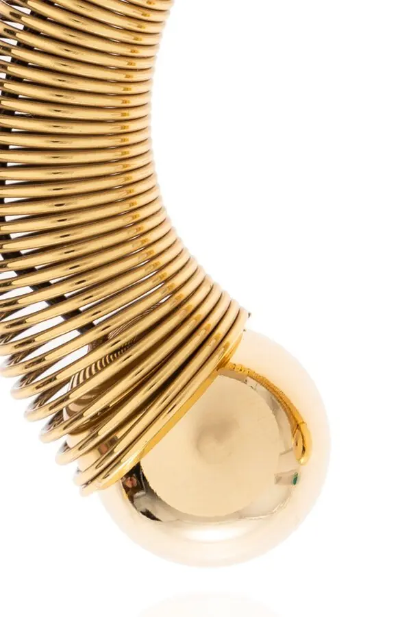 Alaïa Spiral Cuff Bracelet In Gold Tone Metal - Yellow