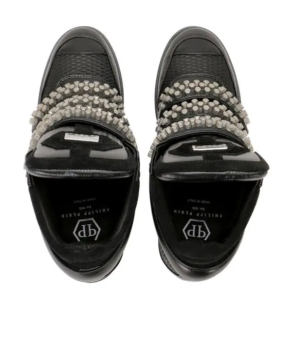 Philipp Plein Logo High-top Sneakers With Studded Straps