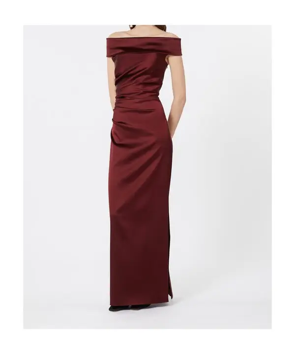 Max Mara Opaco Off-shoulder Maxi Dress
