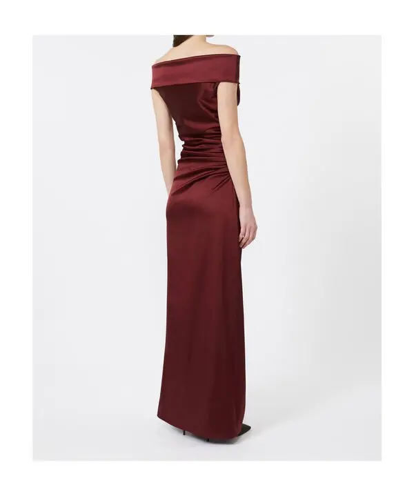 Max Mara Opaco Off-shoulder Maxi Dress